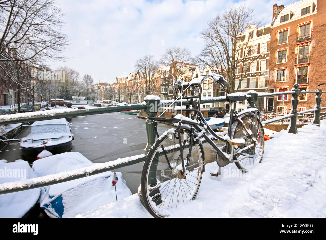 Snowy Amsterdam in the Netherlands Stock Photo - Alamy
