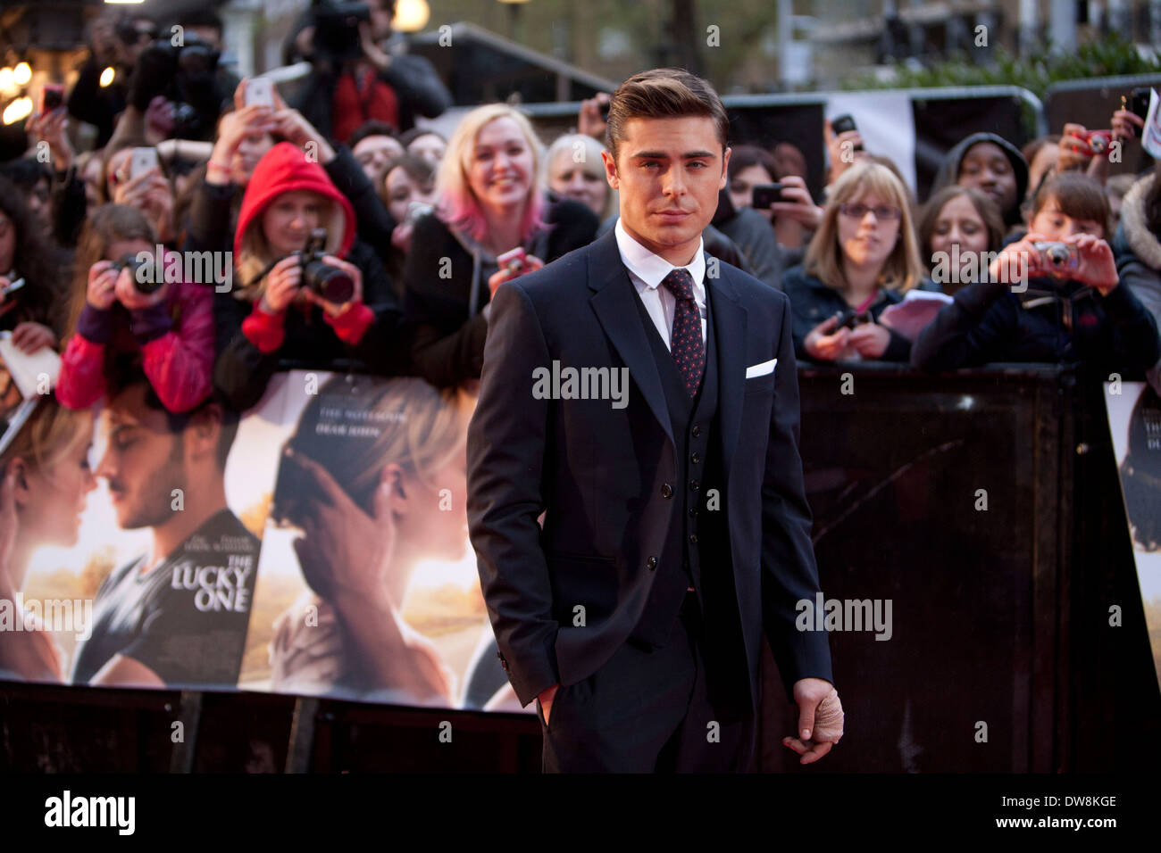 Actor Zac Efron attends 'The Lucky One' European film premiere at the ...