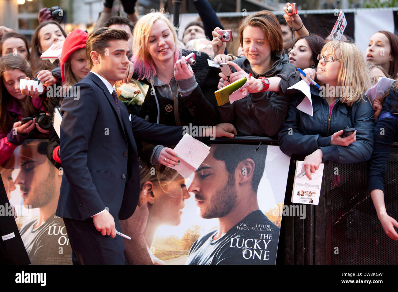 Actor Zac Efron attends 'The Lucky One' European film premiere at the ...