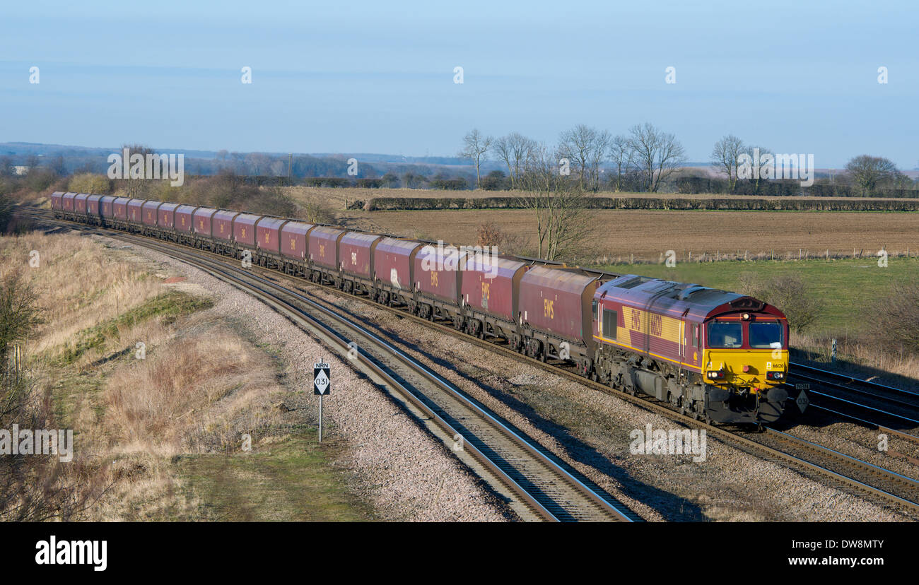 Freight train Yorkshire England Stock Photo - Alamy
