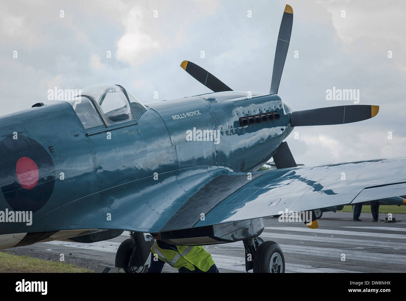 Front side view of Spitfire Mark 19 in UK Stock Photo - Alamy