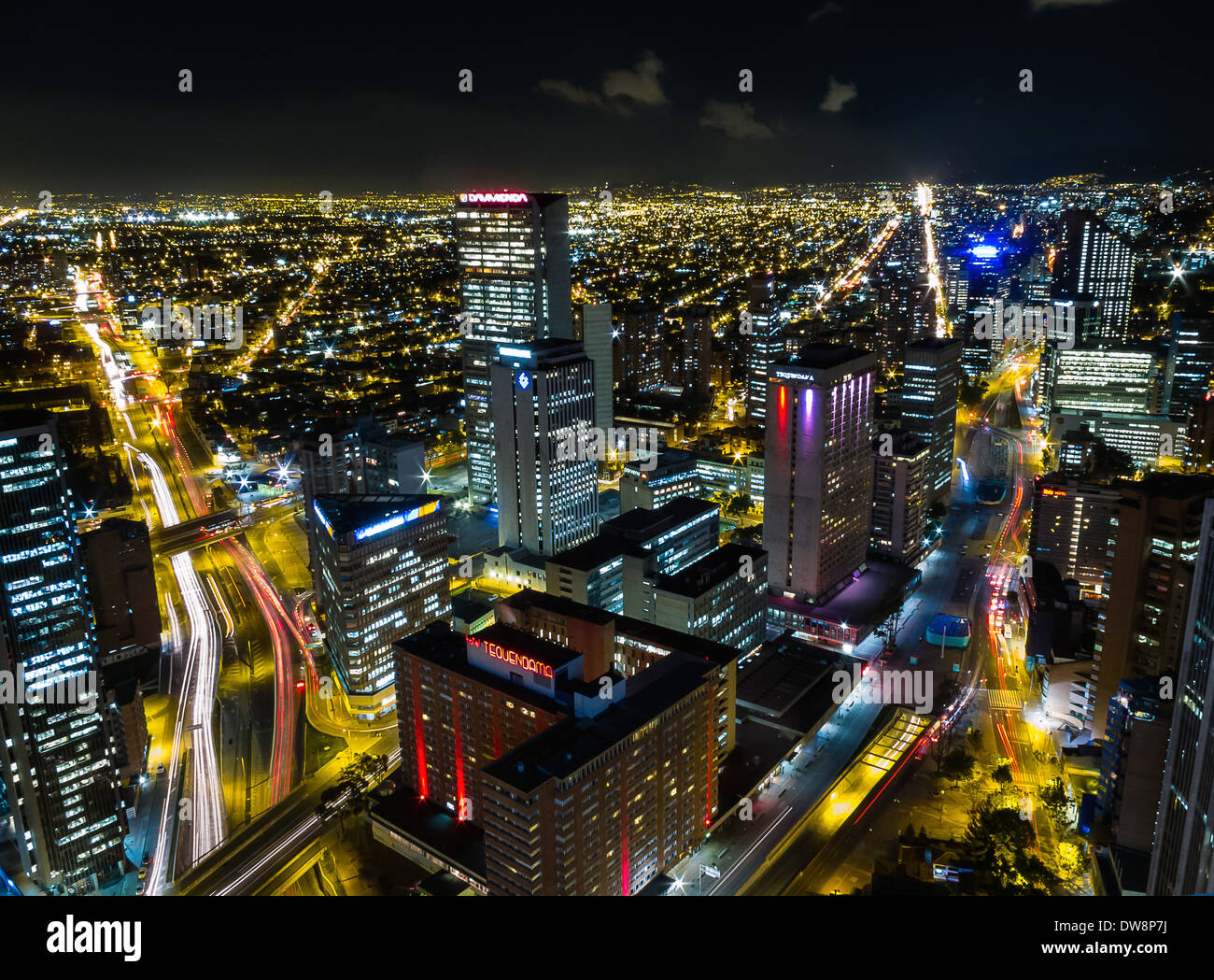 Bogota by night Stock Photo - Alamy