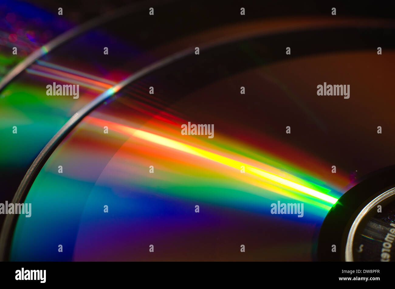 Rainbow diffraction on cd hi-res stock photography and images - Alamy