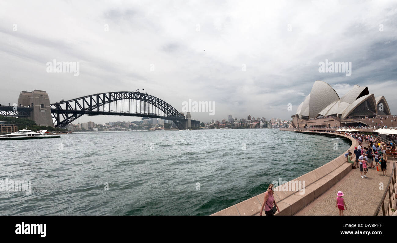 Sydney harbour bridge aka "The Coathanger" & Opera House, Australia ...