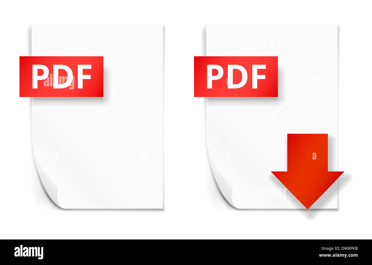 PDF paper sheet icons Stock Photo - Alamy