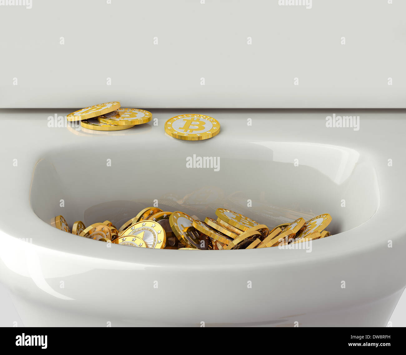 Flush money down the toilet hi-res stock photography and images - Alamy