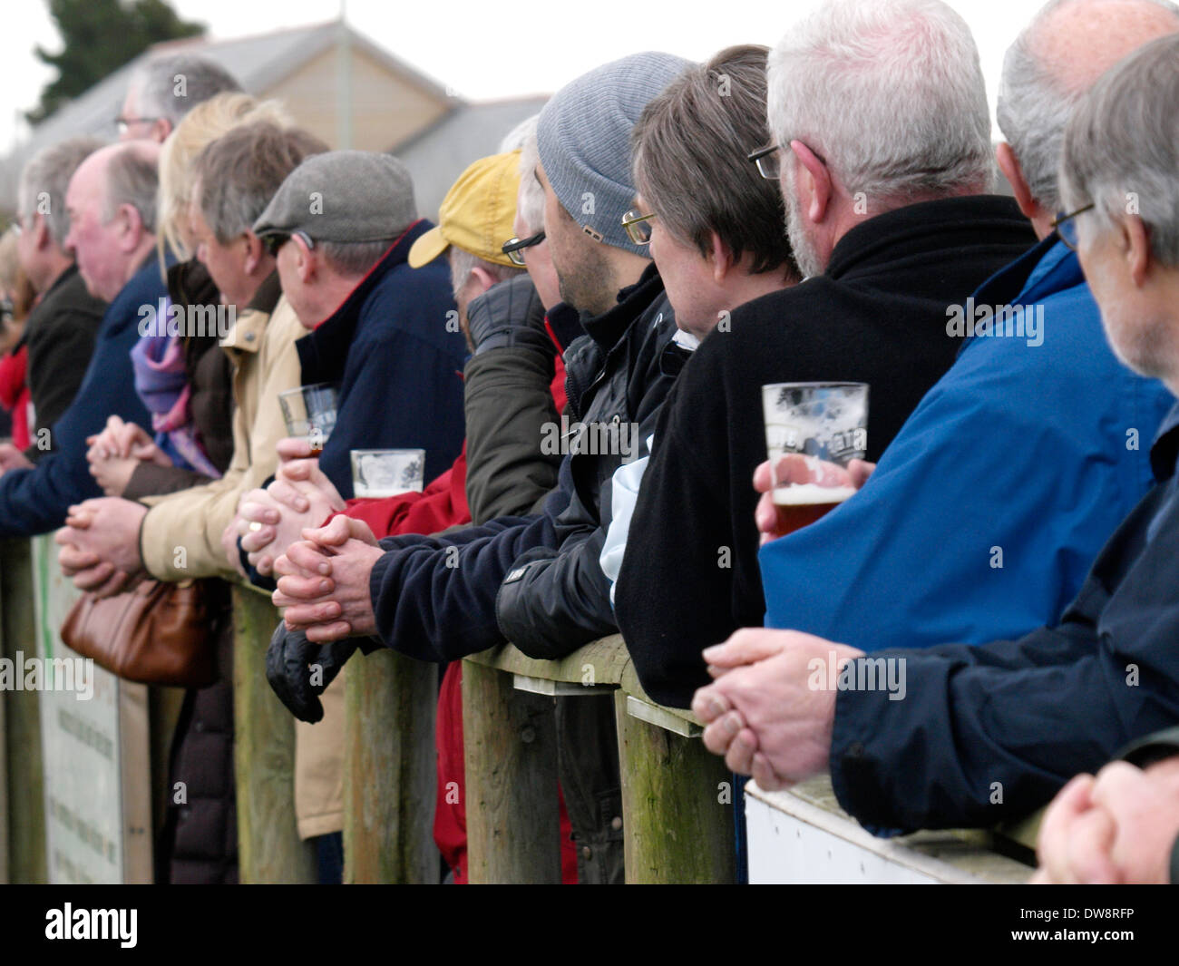 Spectators during a rugby match, Bude, Cornwall, UK Stock Photo - Alamy
