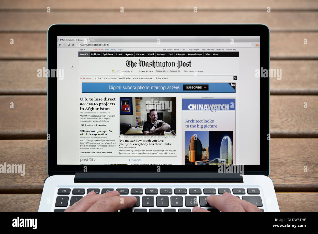 Washington post website screen hi-res stock photography and images - Alamy