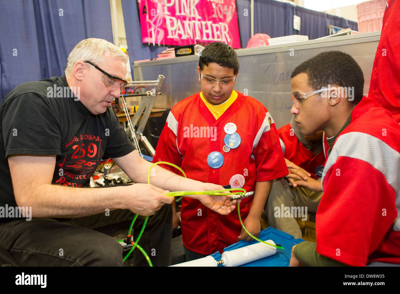 High School Students in Robotics Competition Stock Photo - Alamy