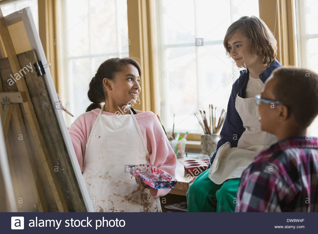 Drawing Class Two Students Stock Photos & Drawing Class Two Students ...