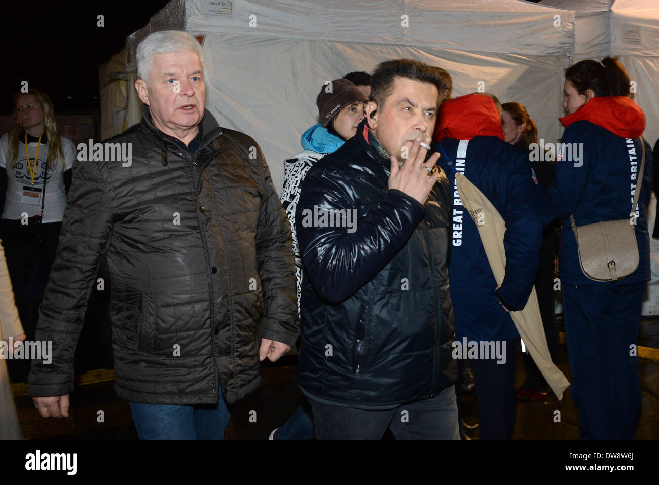 London, UK. 2nd March, 2014. Lubeh preforms at the Russian Maslenitsa ...