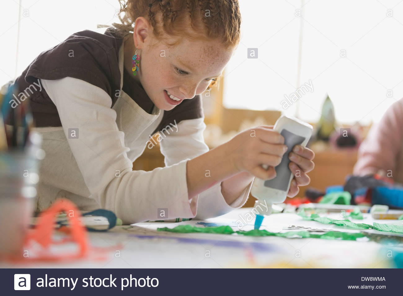 Child glue craft hi-res stock photography and images - Alamy