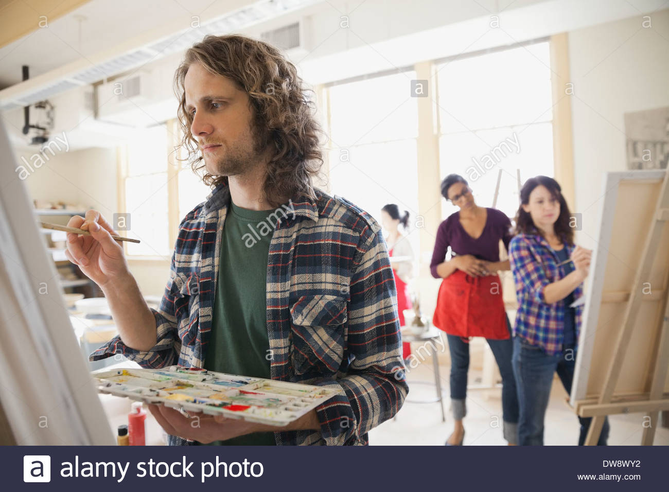 Student painting hi-res stock photography and images - Alamy