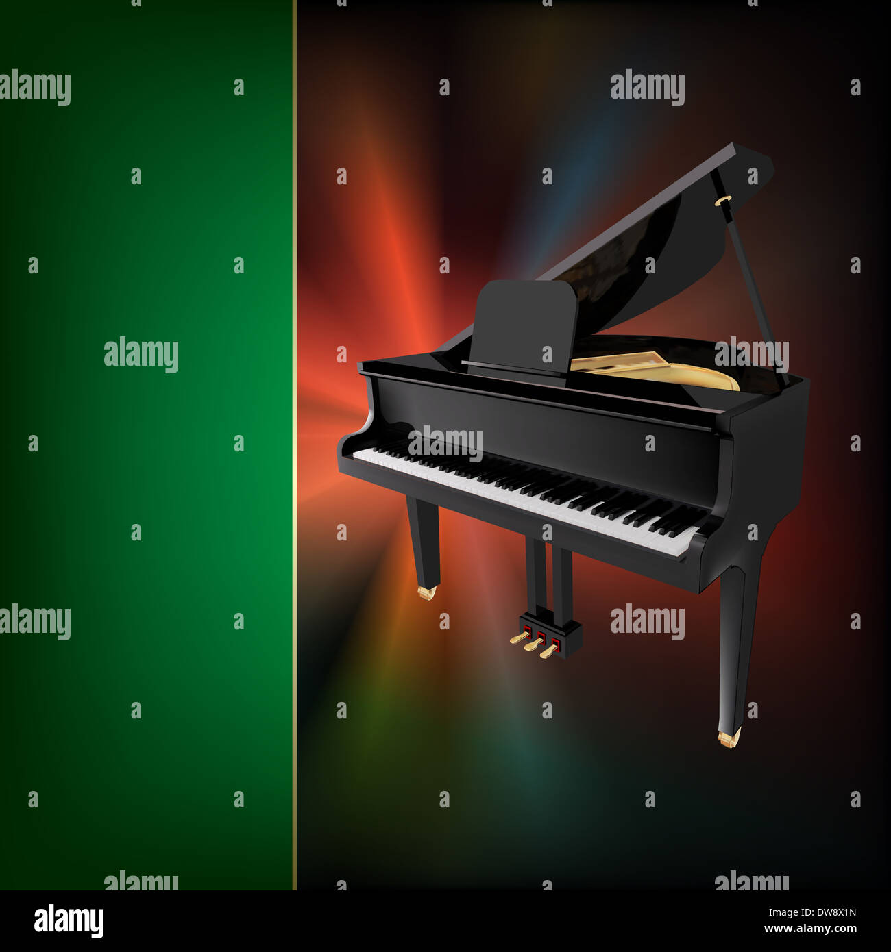 abstract grunge green music background with grand piano Stock Photo - Alamy