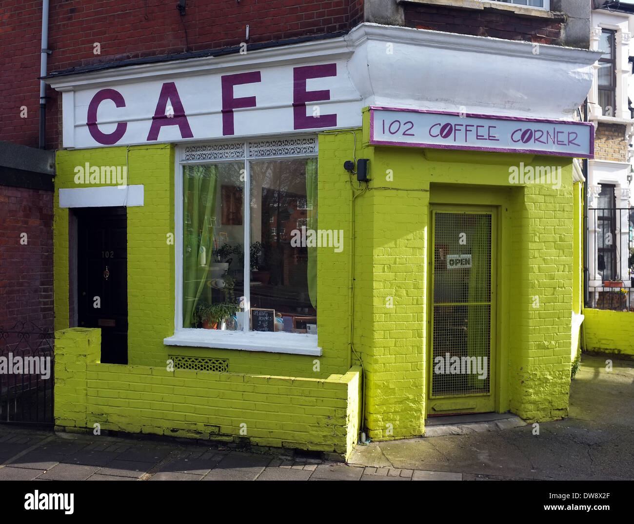 Small coffee shop Stock Photo - Alamy