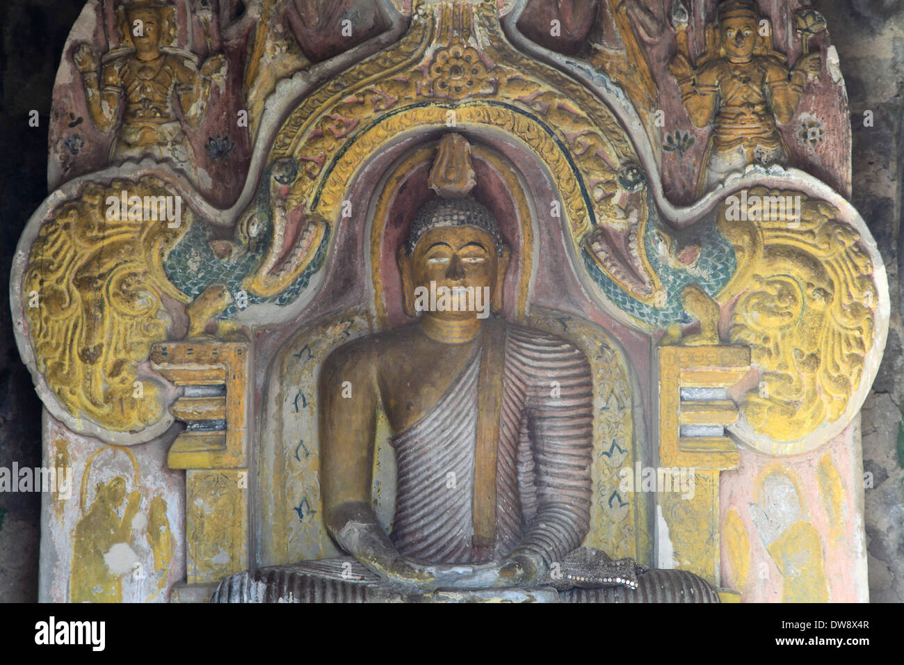 Sri Lanka, Kandy, Gadaladeniya Buddhist Temple, Buddha statue Stock ...