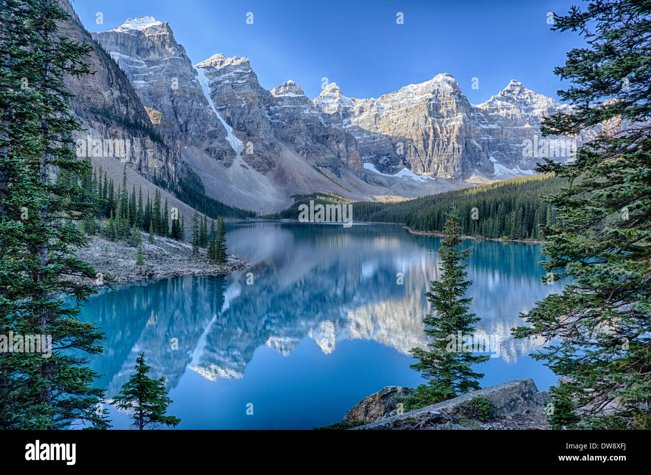 Moraine Lake and the Valley of Ten Peaks, Banff National Park, Alberta, Canada Stock Photo - Alamy