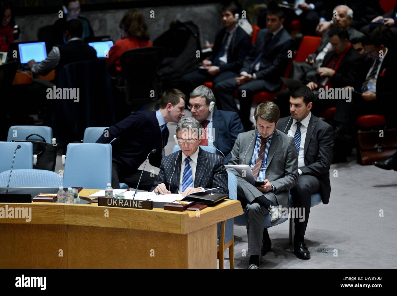 United Nations, New York, NY, USA. 3rd March, 2014. Ukrainian Permanent ...