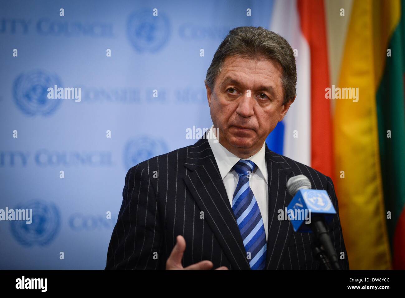 United Nations, New York, NY, USA. 3rd March, 2014. Ukrainian Permanent ...