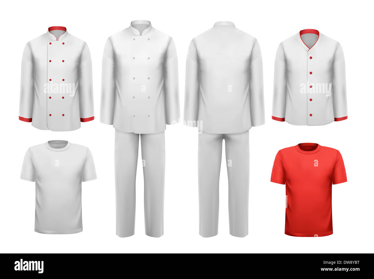 The set of various work clothes. Vector illustration Stock Photo - Alamy