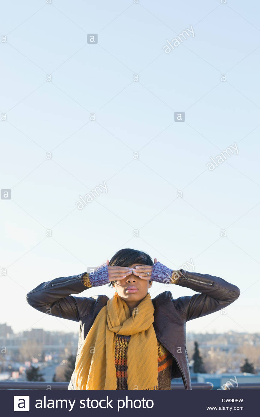 Covering eyes hi-res stock photography and images - Alamy