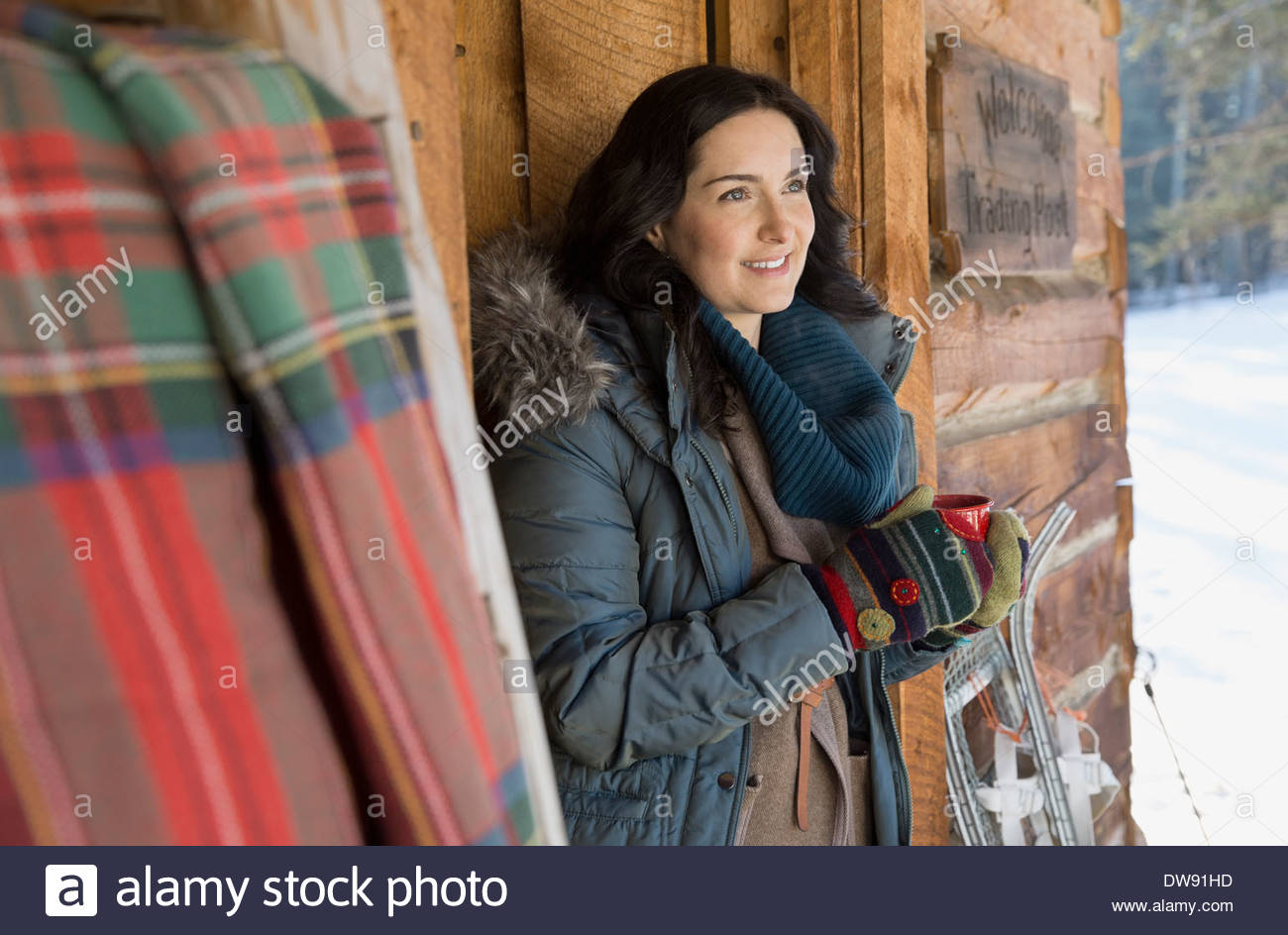 Standing by log cabin hi-res stock photography and images - Alamy