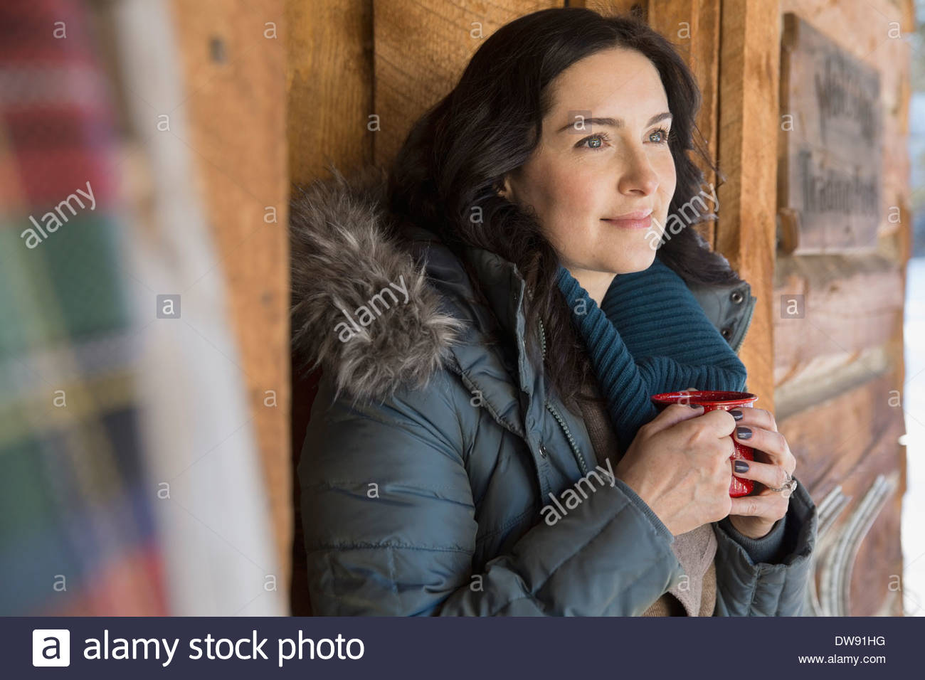 Standing by log cabin hi-res stock photography and images - Alamy