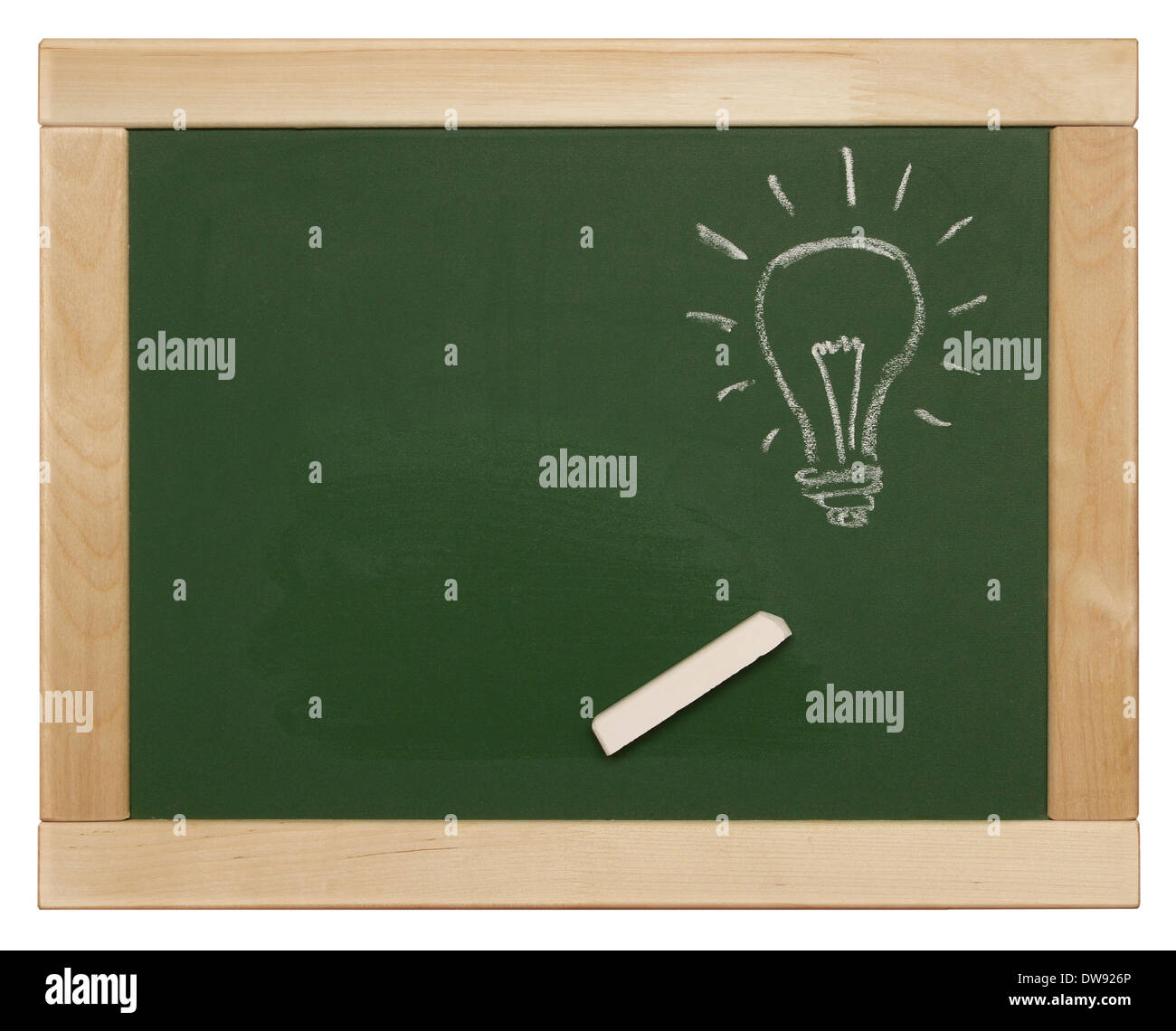 light bulb on chalk board Stock Photo - Alamy