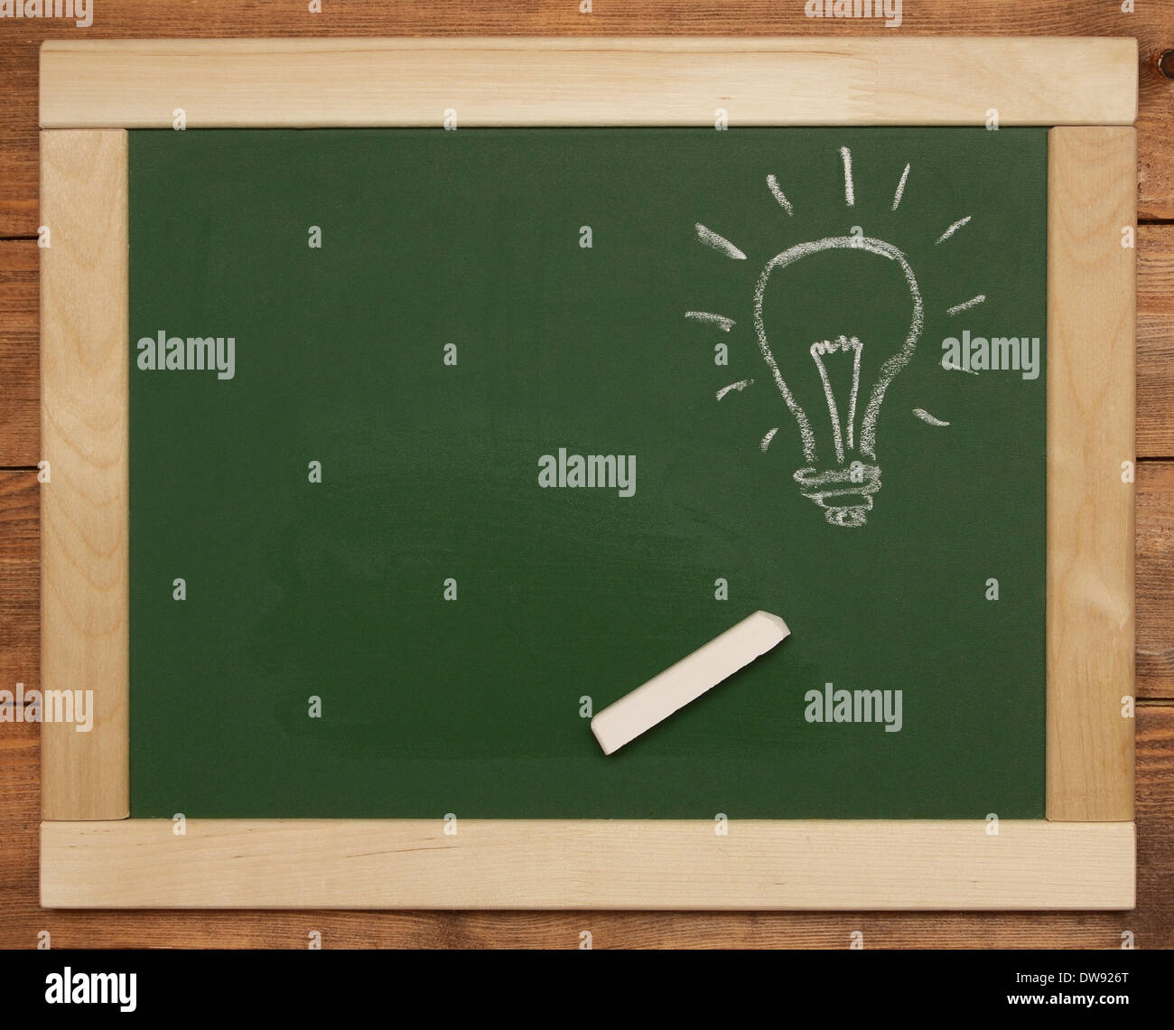 light bulb on chalk board Stock Photo - Alamy