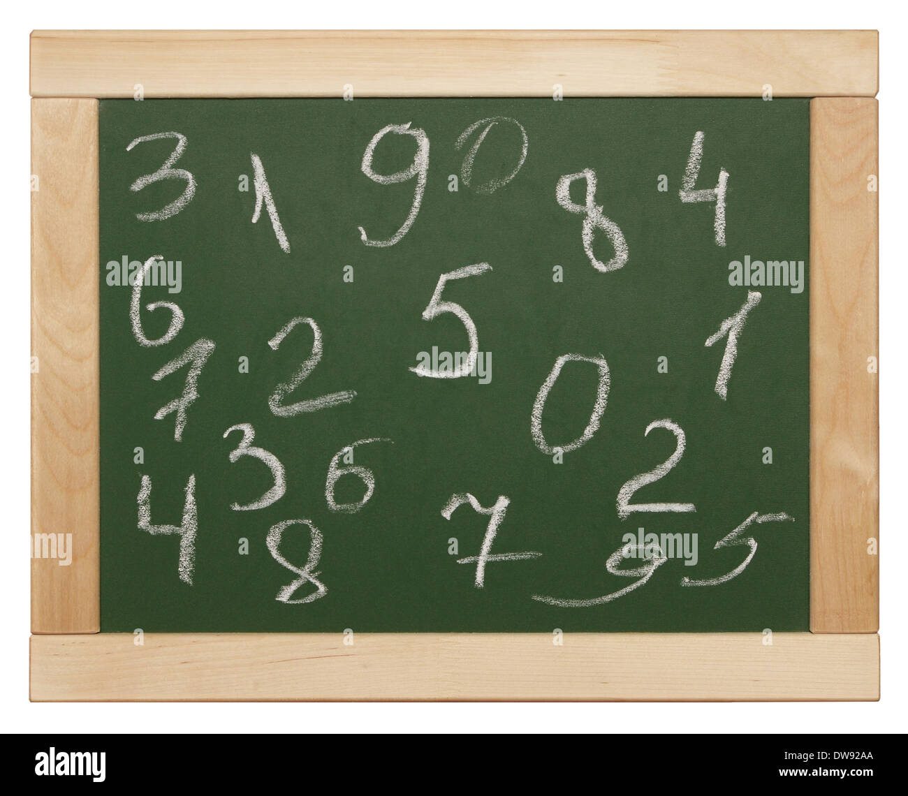 blackboard with numbers Stock Photo - Alamy
