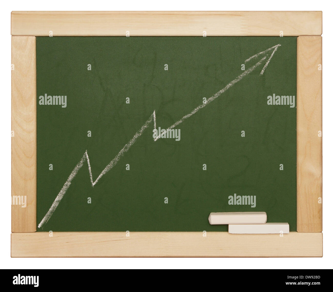 chalkboard with business chart Stock Photo - Alamy