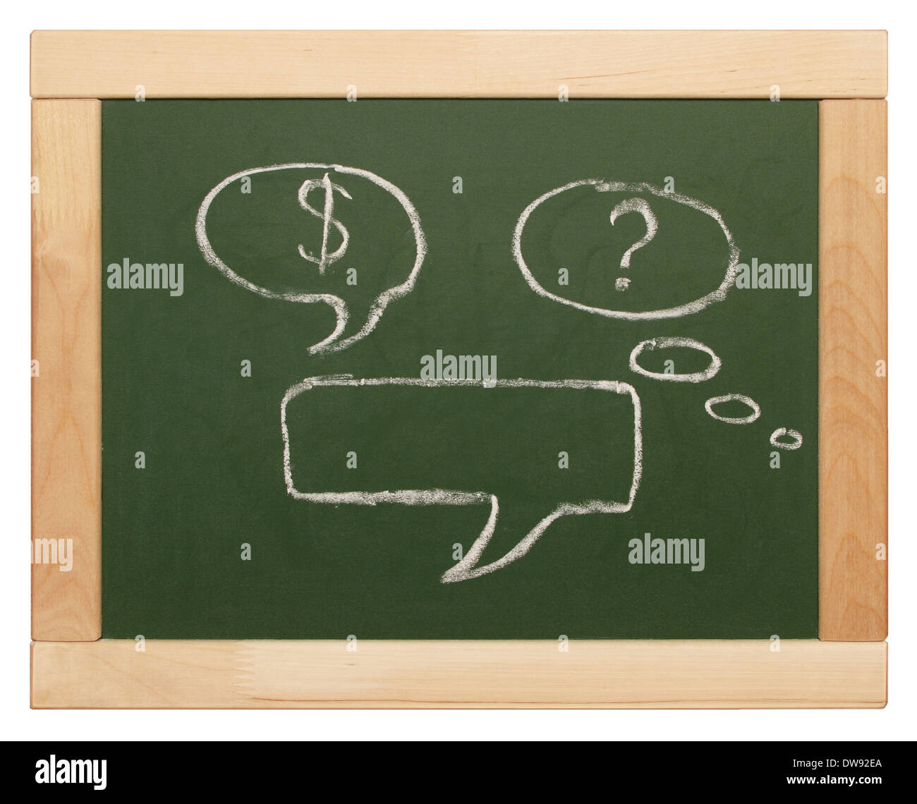 Speech balloon blackboard Cut Out Stock Images & Pictures - Alamy
