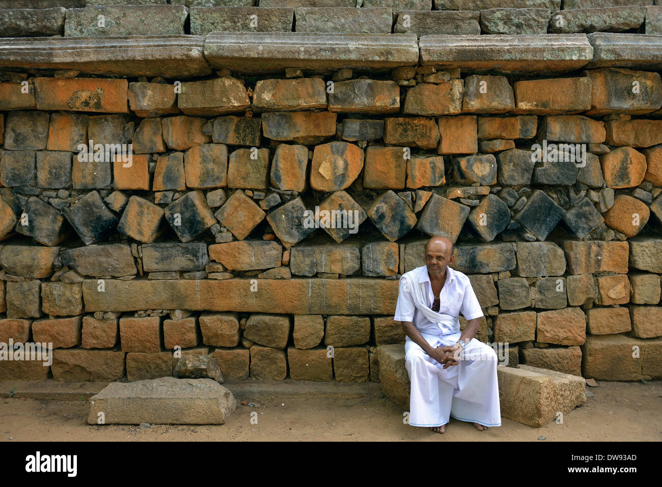 Stone wall believers Sri Maha Bodhi Tree Stock Photo - Alamy