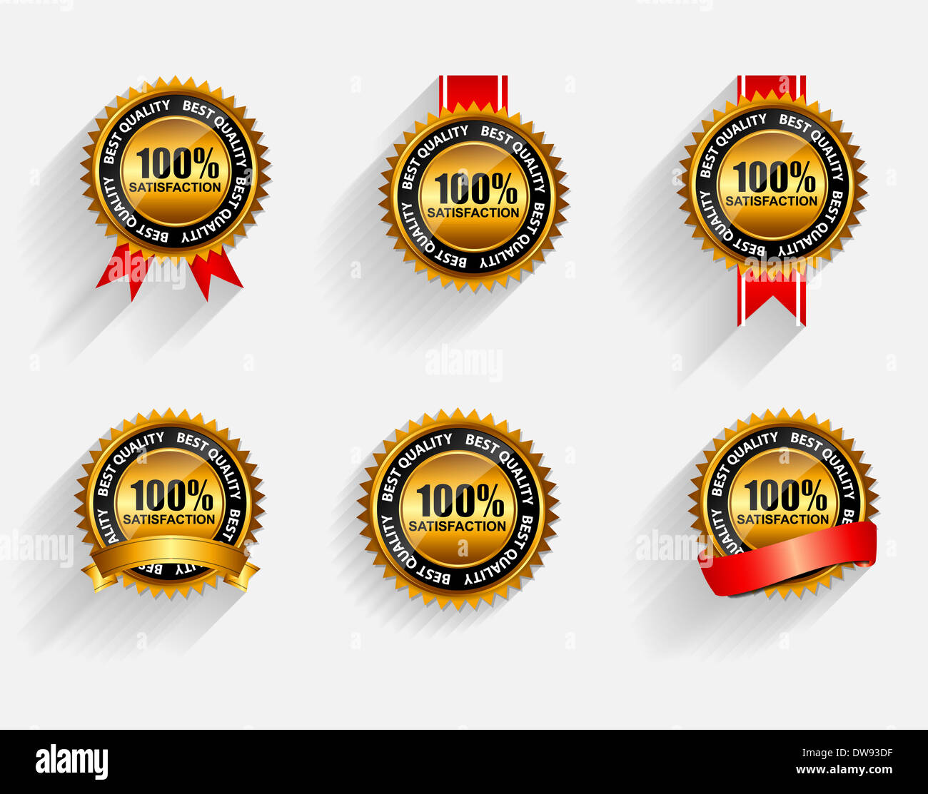 Gold Label Sign Template Vector Illustration Stock Photo - Alamy