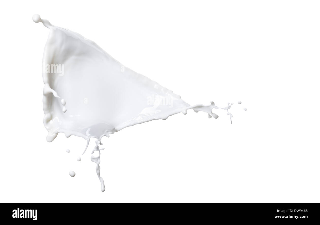 White milk isolated on white background Stock Photo - Alamy