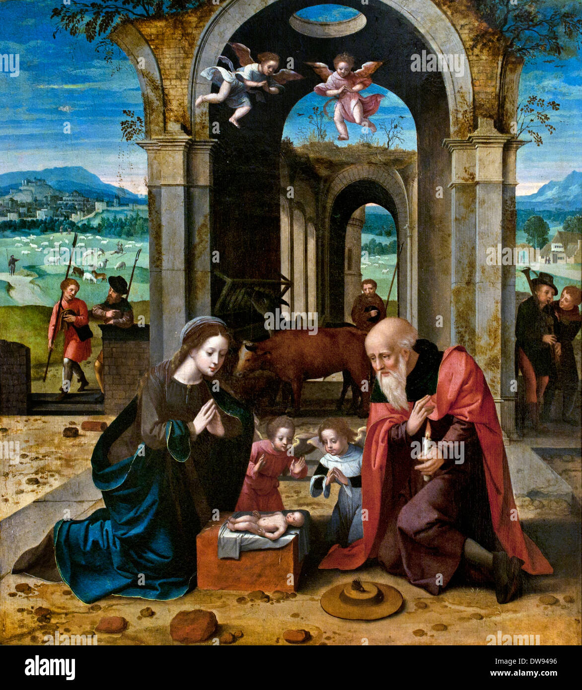 Triptych of the Nativity 1520 Master of the Female Half-Lengths Antwerp ...
