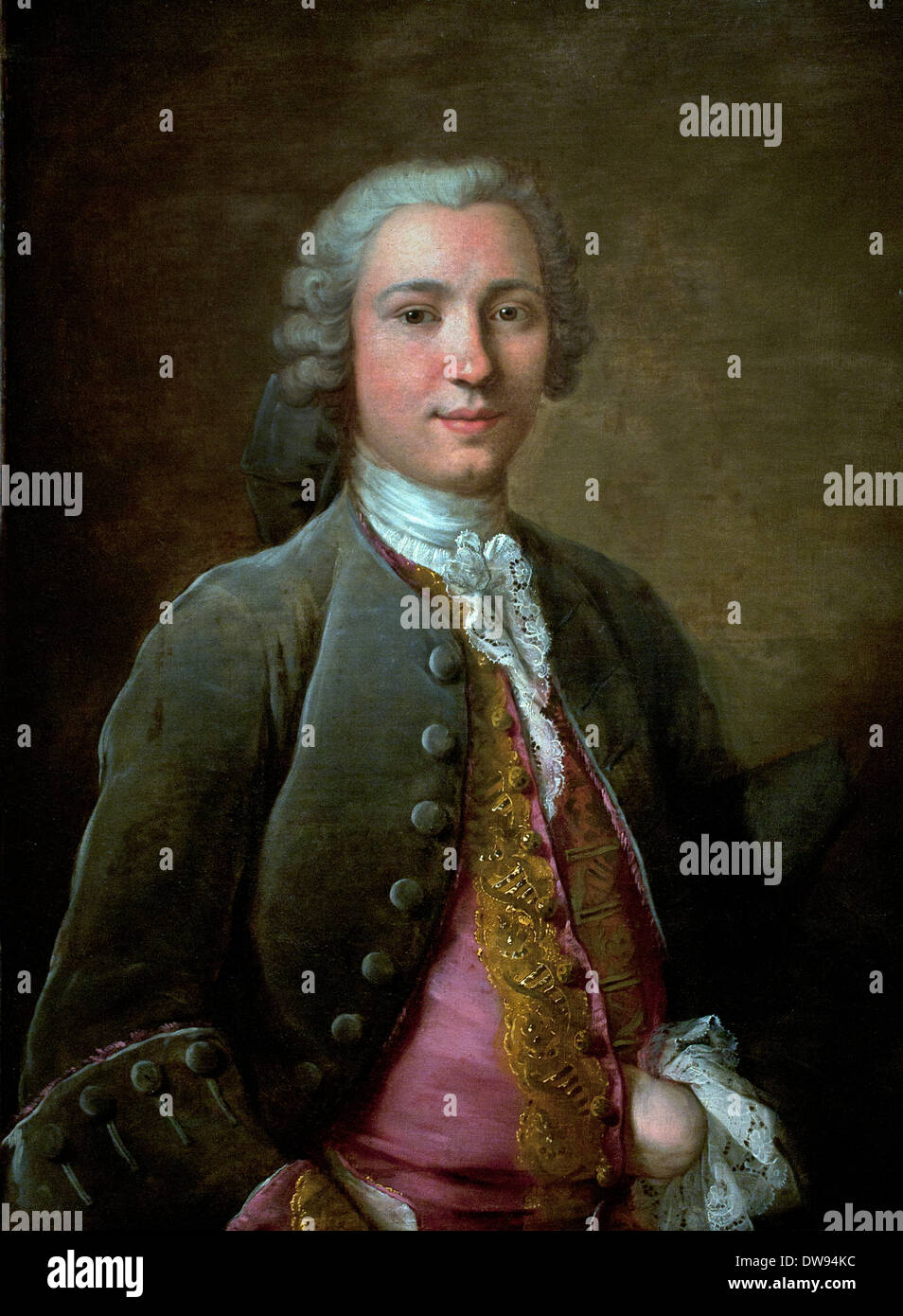 Portrait of a Man 1747 Donatien Nonnotte 1708-1785 France French Stock ...