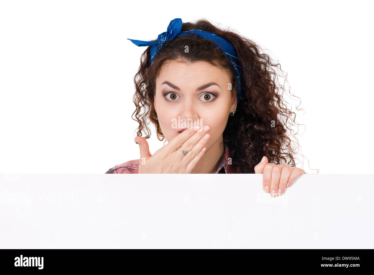 See scared woman hide face Cut Out Stock Images & Pictures - Alamy