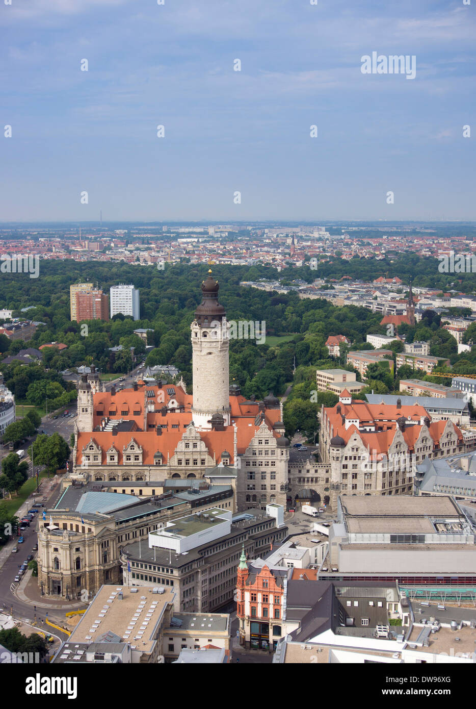 Cityscape with New City Hall, Leipzig, Saxony, Germany Stock Photo - Alamy