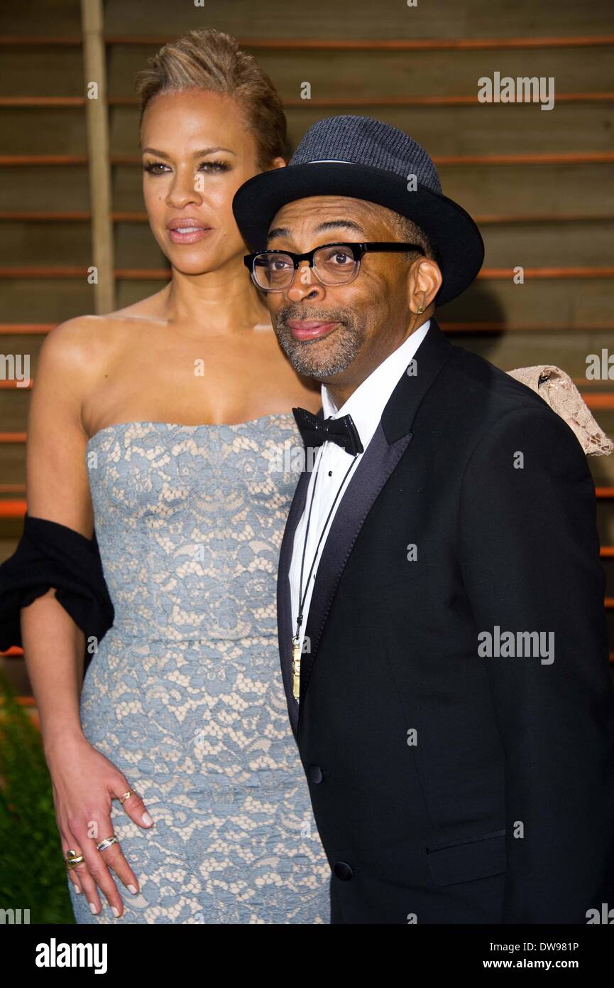 SPIKE LEE & TONYA LEWIS LEE 2014 VANITY FAIR LOS ANGELES USA 03 March ...