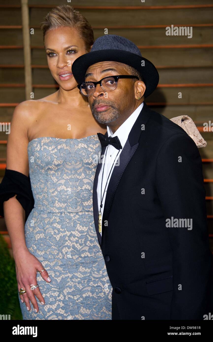 SPIKE LEE & TONYA LEWIS LEE 2014 VANITY FAIR LOS ANGELES USA 03 March ...