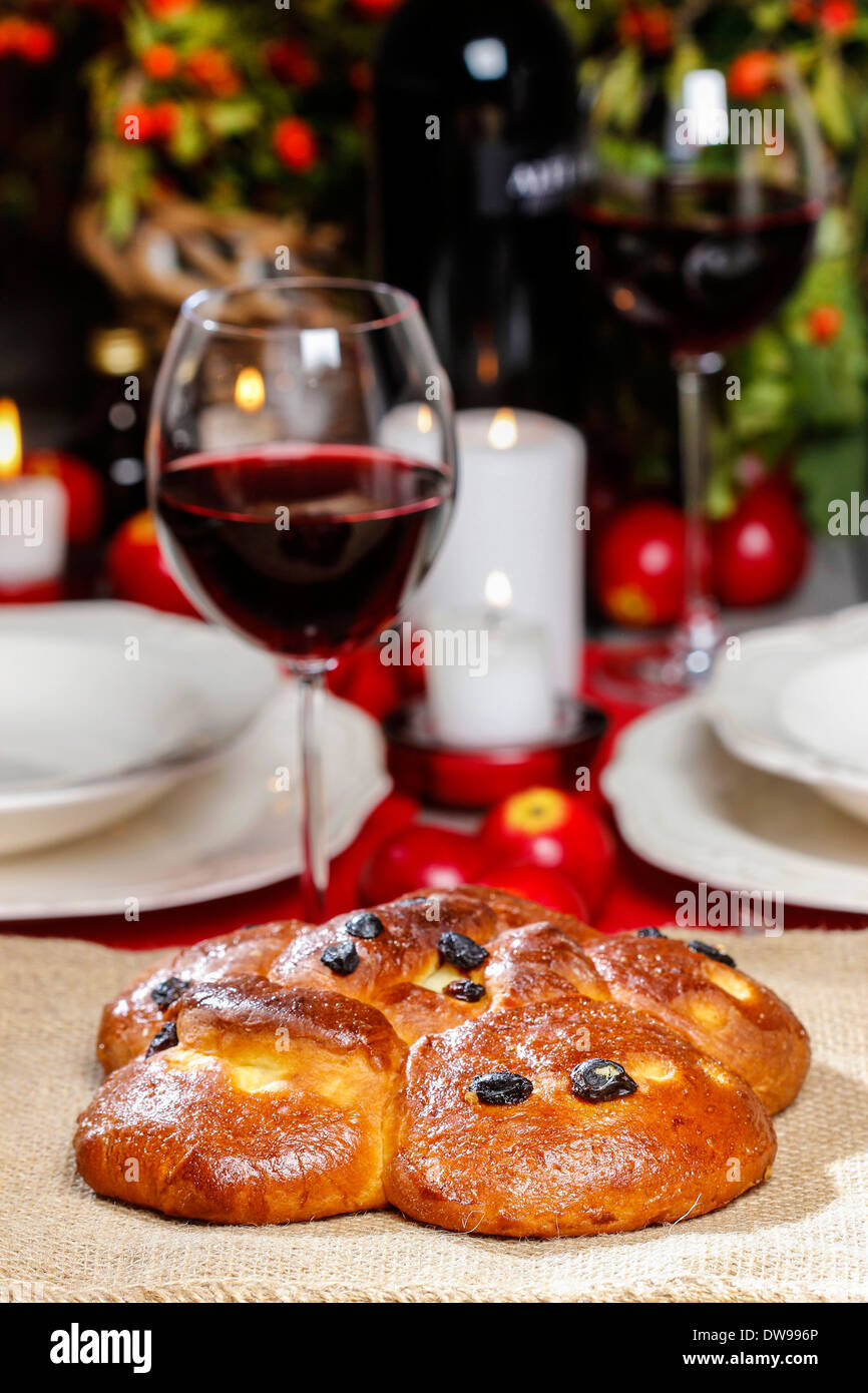 Traditional christmas bread served commonly in many ...