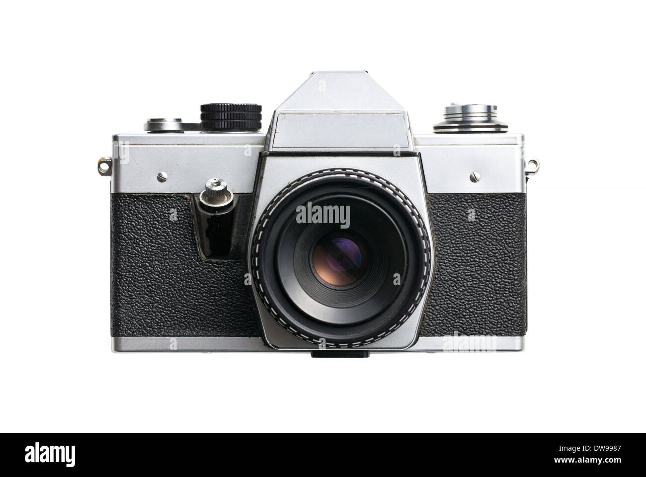 top view of old camera on white background Stock Photo - Alamy