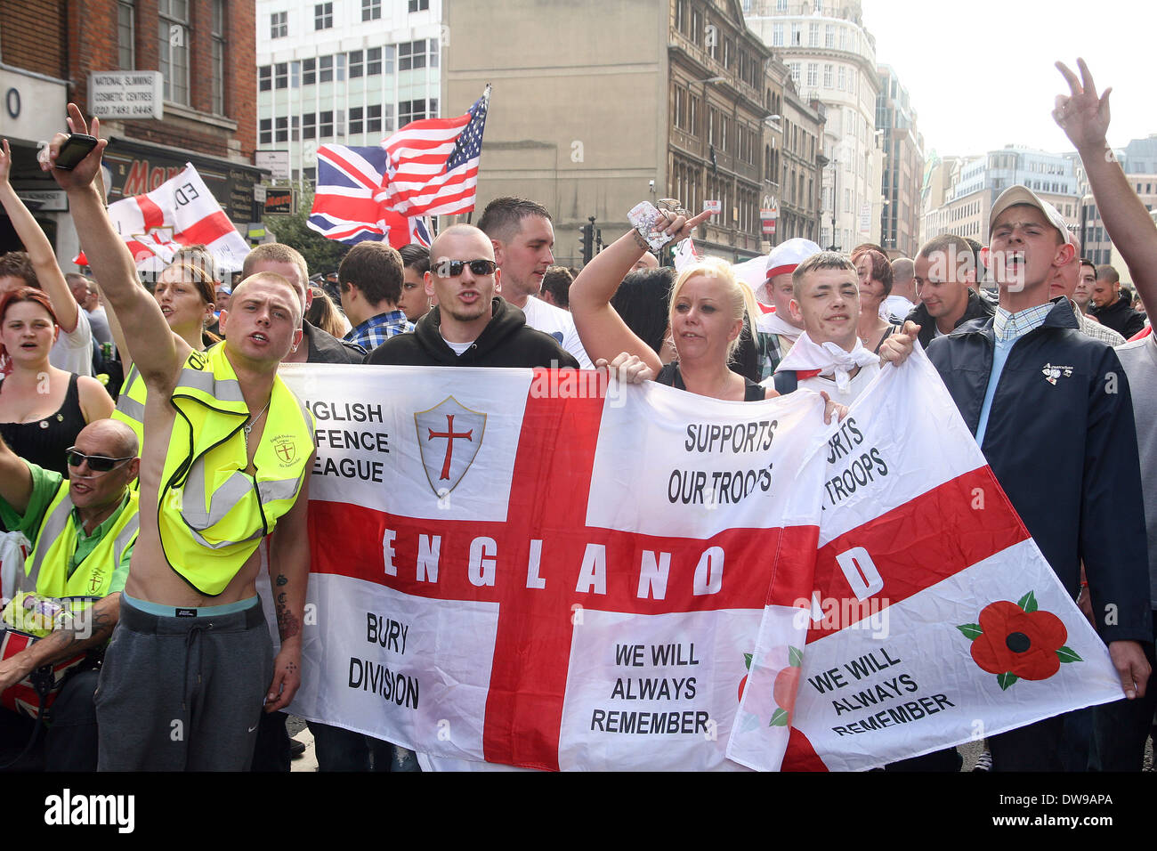 English defence league flag hi-res stock photography and images - Alamy