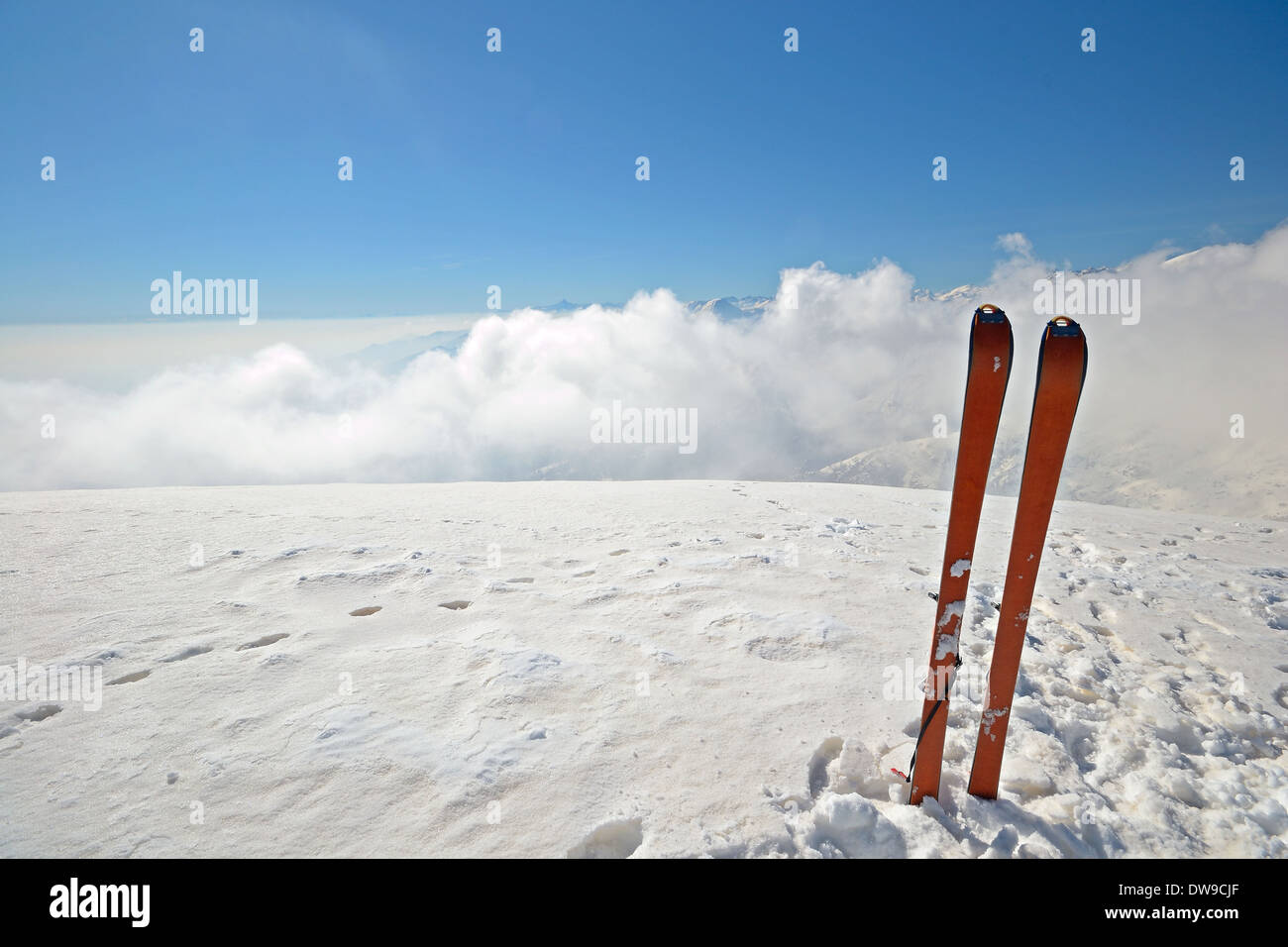 Back country ski in scenic alpine backgrounds Stock Photo - Alamy