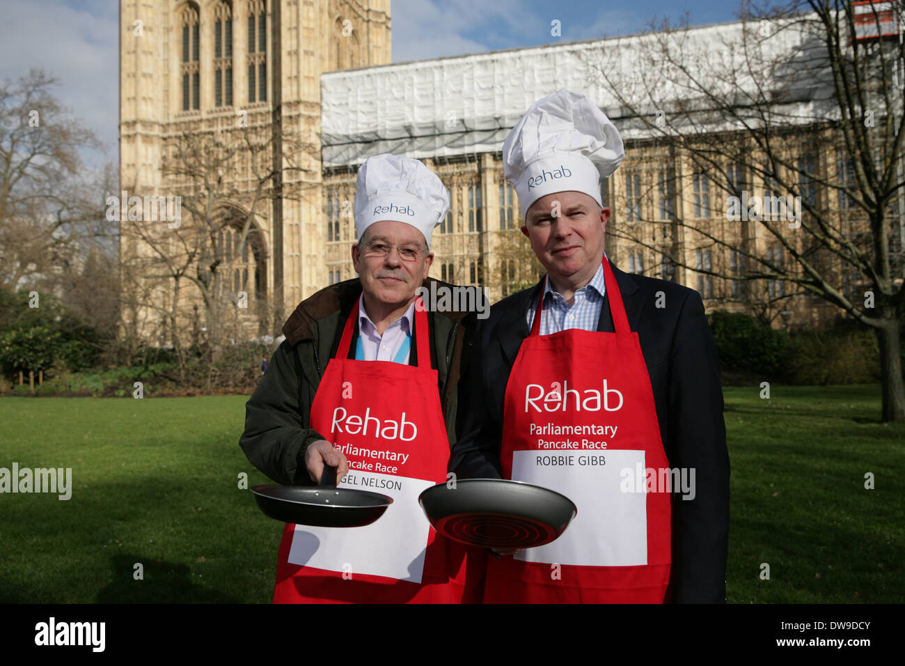 London, UK. 4th March 2014. Nigel Nelson and Robbie Gibb took part in ...