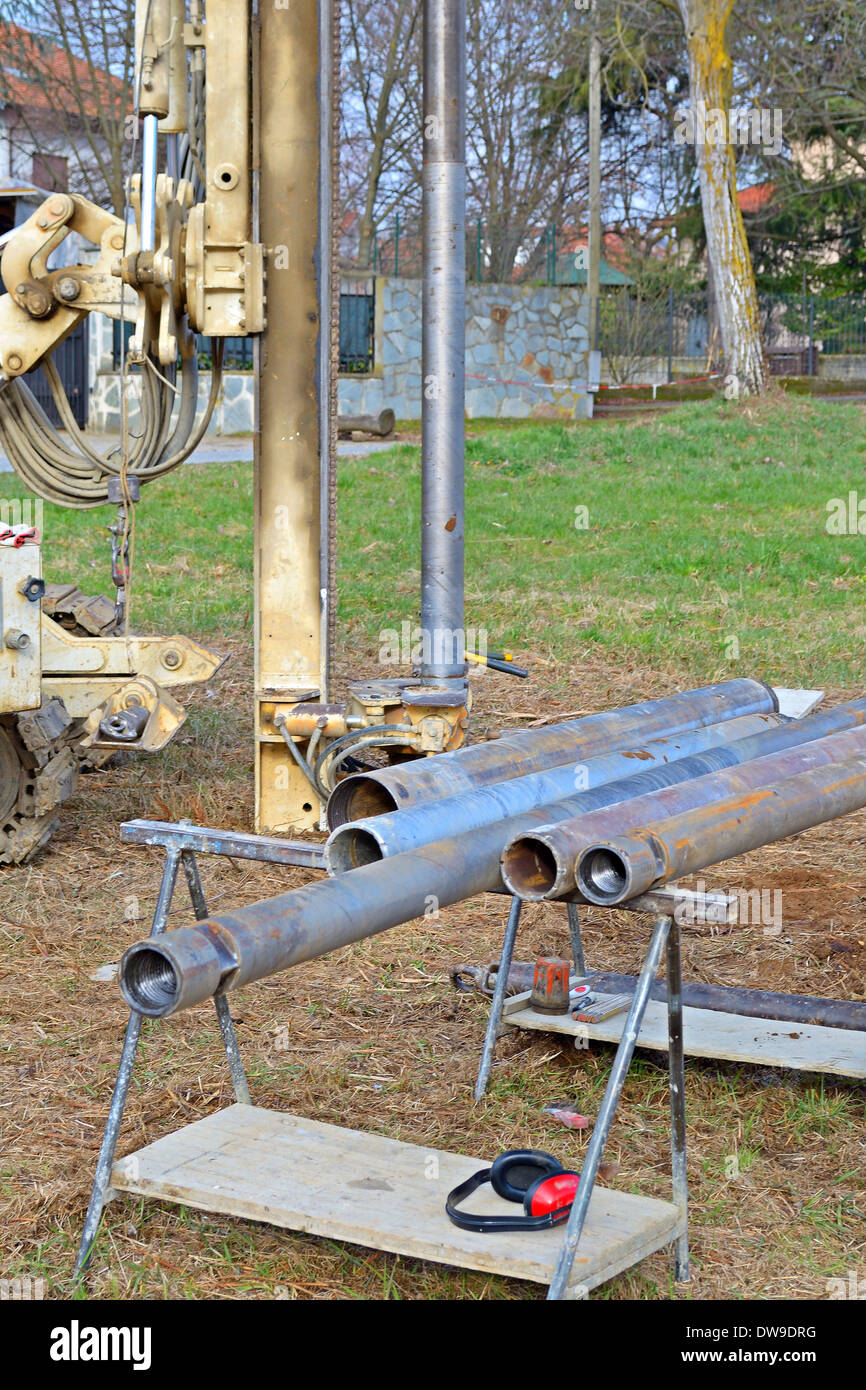 Drilling equipment for geotechnical engineering purpose Stock Photo - Alamy