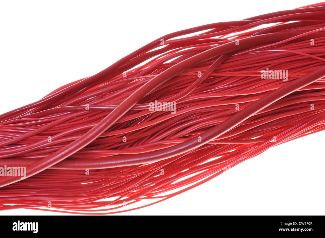 Abstract design internet network, red cables Stock Photo - Alamy