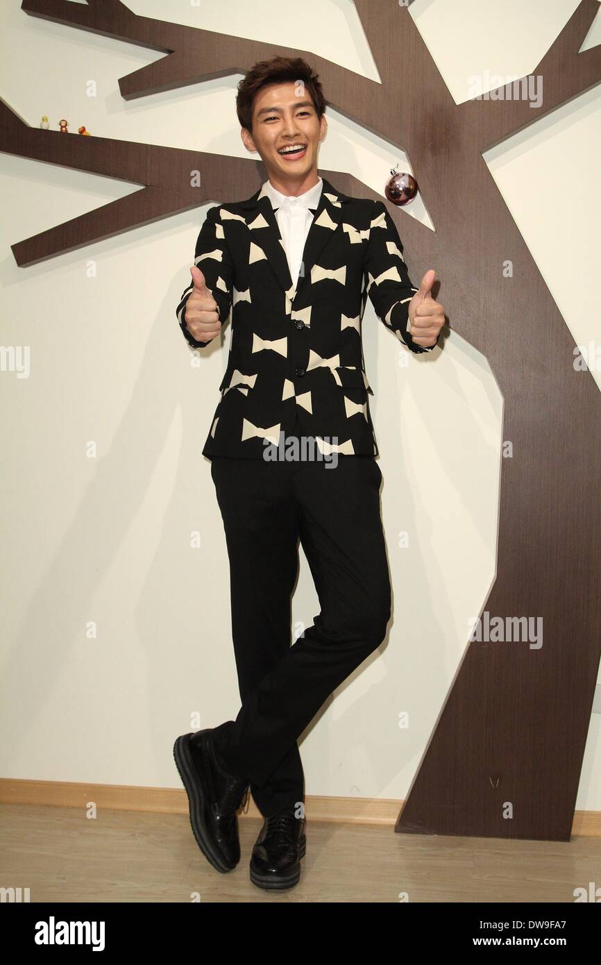 Taipei, China. 3rd Mar, 2014. Actor Aaron promotes his new TV drama in ...