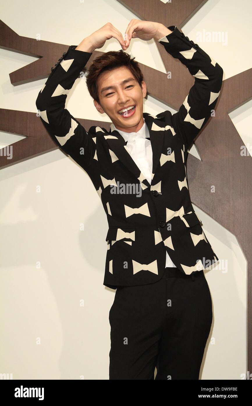 Taipei, China. 3rd Mar, 2014. Actor Aaron promotes his new TV drama in ...